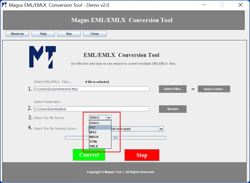 Magus EML To PST Converter To Convert EML Files In MS Outlook